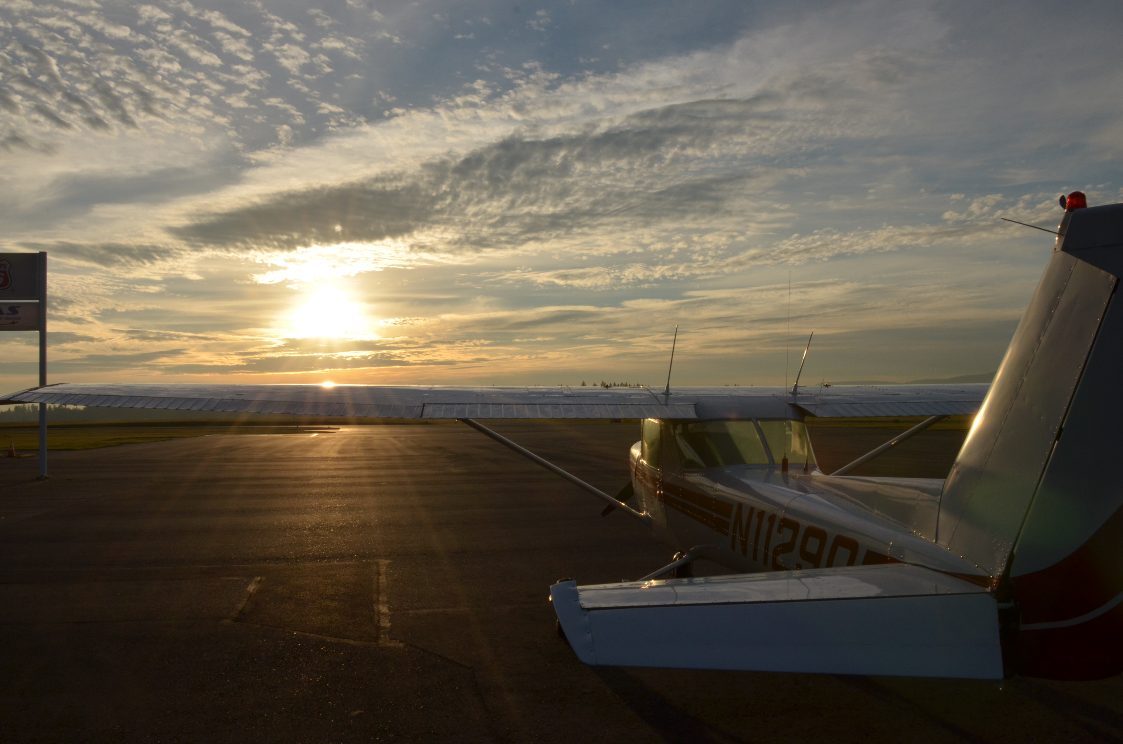 Sunset off the Jorgensen Air Service ramp | SkyVector